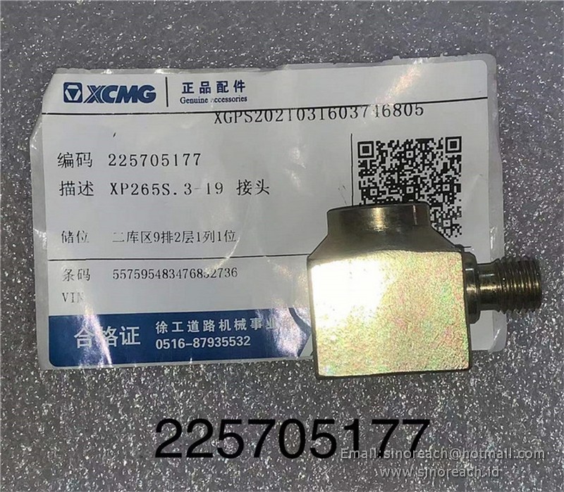 225705177 XP265S.3-19 Connector for XCMG SPARE PARTS – Sinoreach