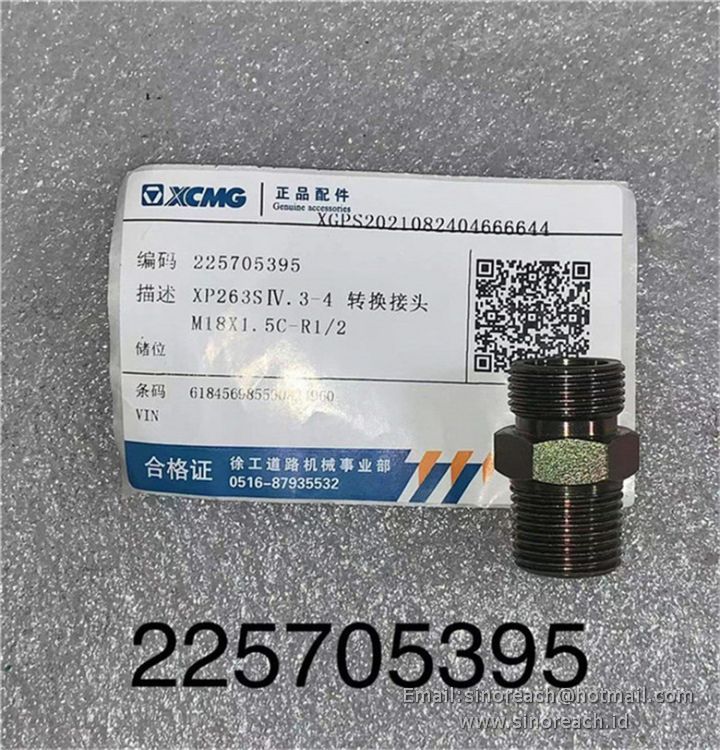 225705395 XP263SⅣ.3-4 Adapter M18X1.5C-R1/2 for XCMG SPARE PARTS ...